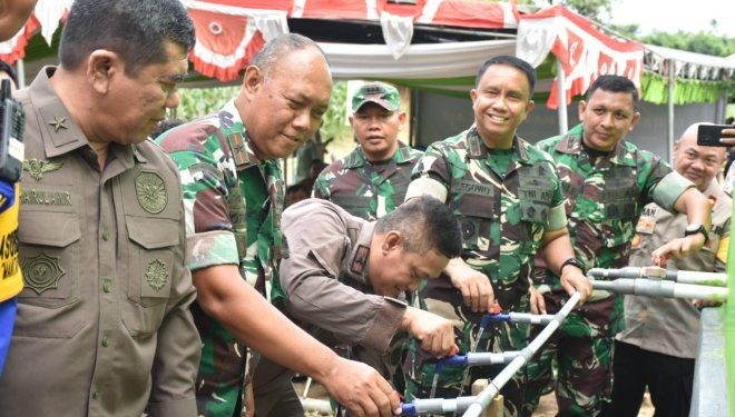 Pangdam Xiii Merdeka Launching Program Manunggal Air Di Gorontalo Utara